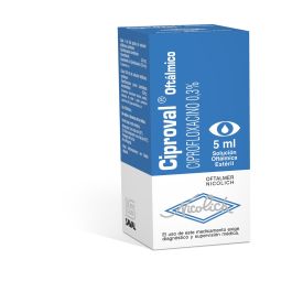 Ciproval - 0,3% Ciprofloxacino - 5ml Solución Oftálmica