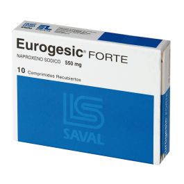 Eurogesic Forte - 550mg Naproxeno - 10 Comprimidos Recubiertos