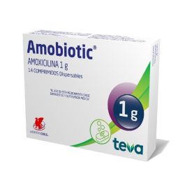 Amobiotic - 1gr Amoxicilina - 14 Comprimidos Dispersables