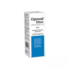 Ciproval Otico - 0,3% Ciprofloxacino - 5ml Solución Ótica Gotas