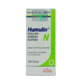 Humulin-N - 100UI/ml Insulina Humana - 1 Vial de 10ml Suspensión Inyectable