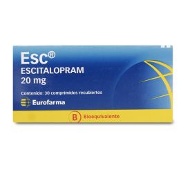 Esc - 20mg Escitalopram - 30 Comprimidos Recubiertos