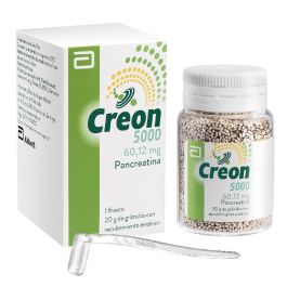 Creon 5000 - 60,12mg Pancreatina 1 Frasco 20gr Gránulos Rec. Ent