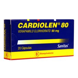 Cardiolen Verapamilo Clorhidrato 80mg 20 Cápsulas